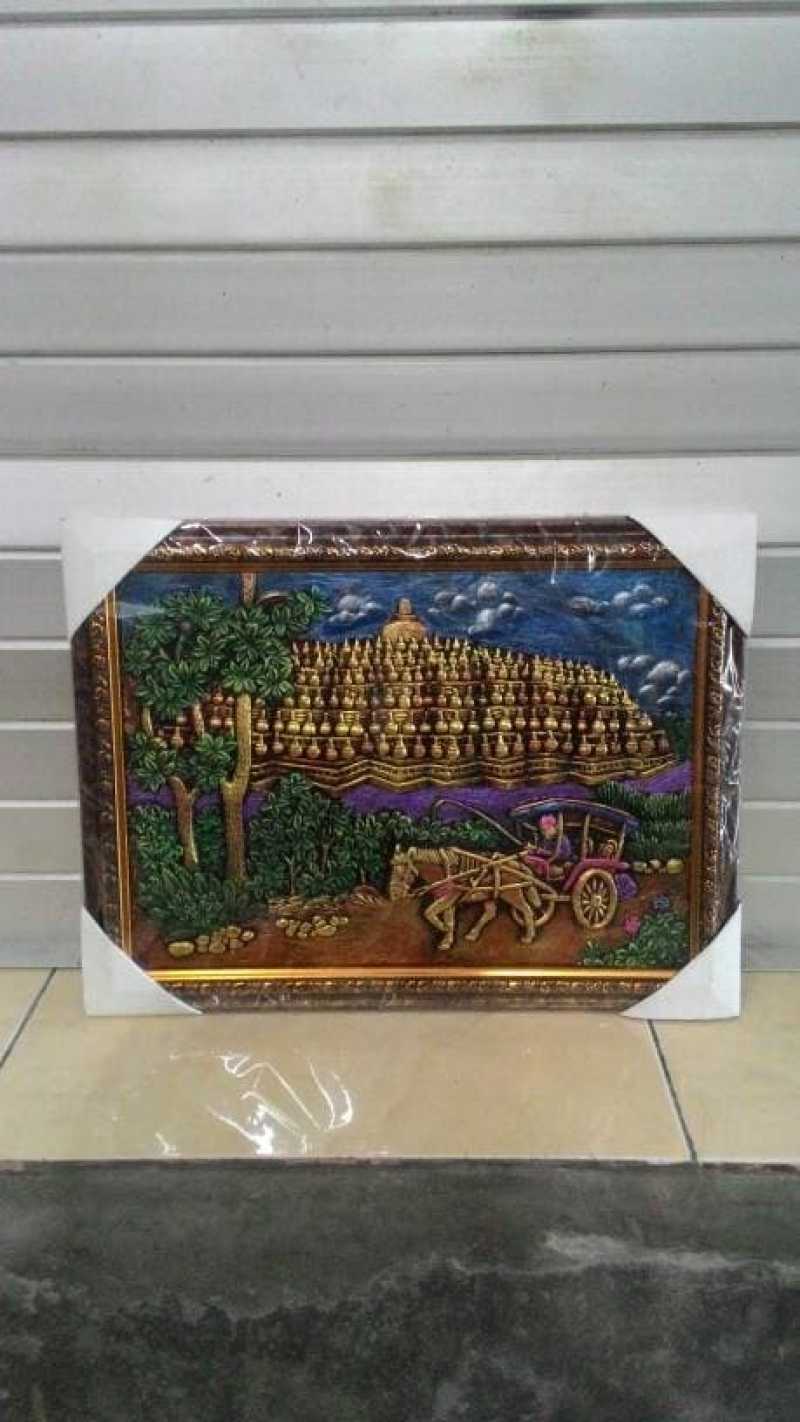 Promo Lukisan Rilief-lukisan Candi Borobudur-lukisan 3d-souvenir Jogja ...