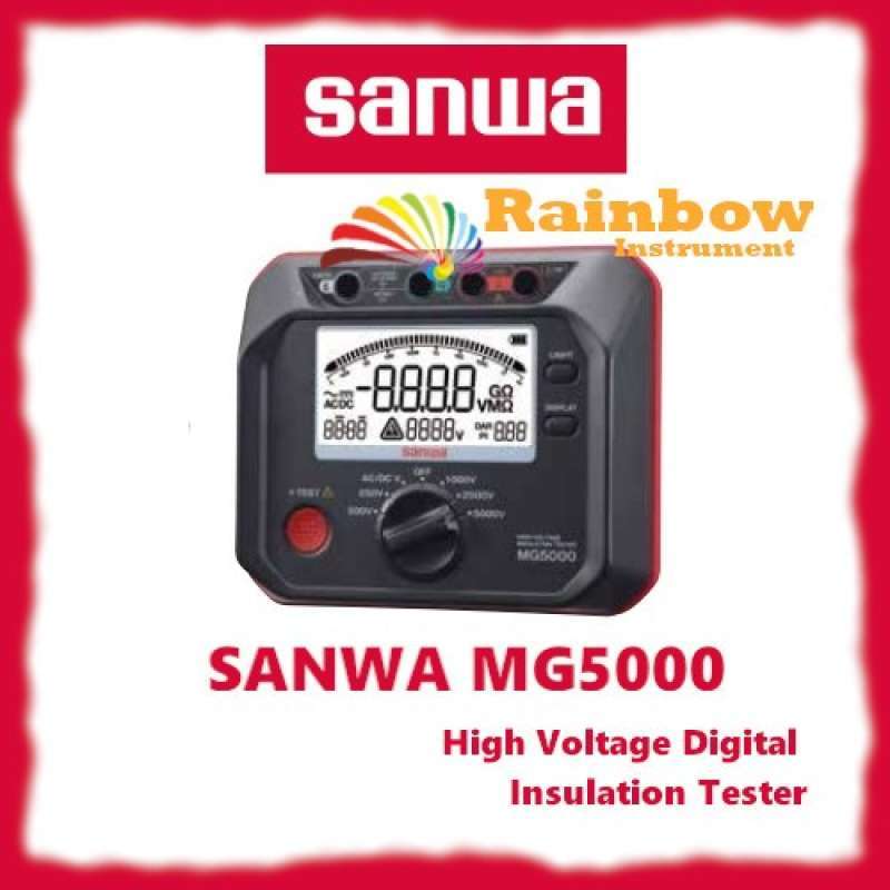 Promo Sanwa MG5000 digital Insulation Resistence Tester Megger 5000V ...
