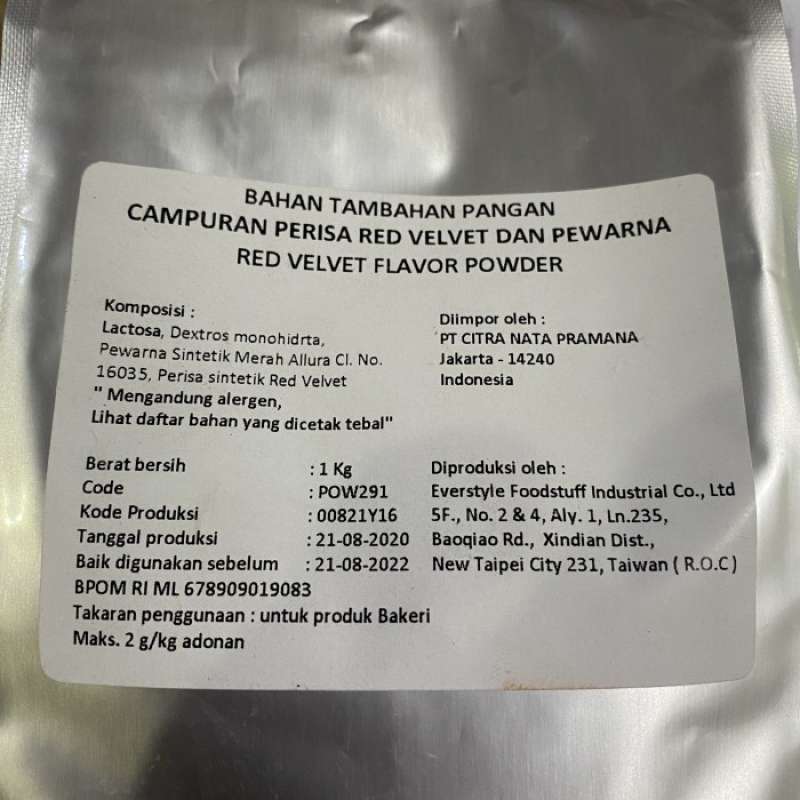 Promo Red Velvet Powder 100 Gr Repack / Flavour Perisa Diskon 23% Di ...