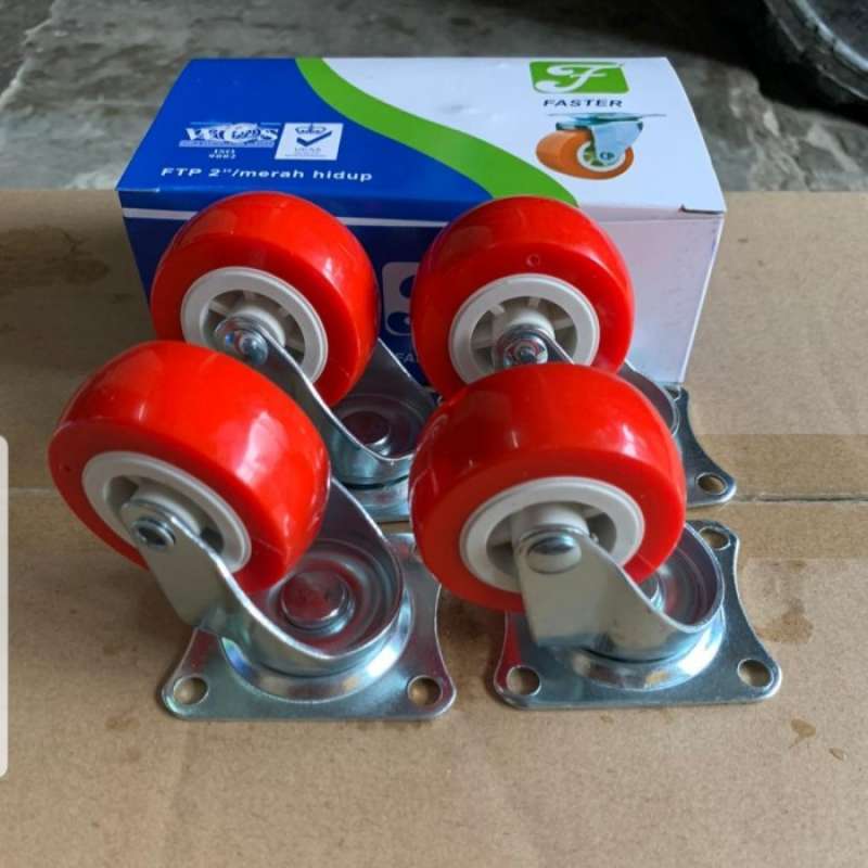 Promo Roda Nylon Merah 2 Inch Hidup Diskon 23% Di Seller Cv Kinesia ...