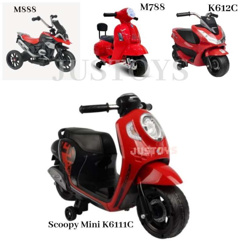 Promo Sepeda Motor Aki Anak Pmb Type R M-888 Ban Karet Aki Baterai ...