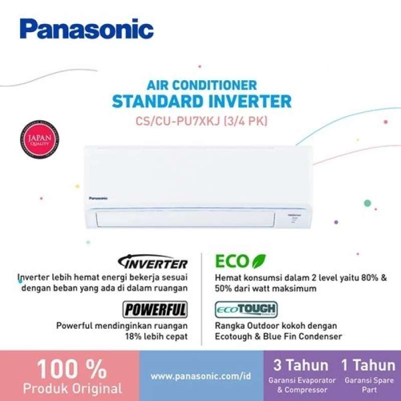 Promo Panasonic Ac Inverter 3/4 Pk Cs-pu7xkj [semarang] Diskon 6% Di ...