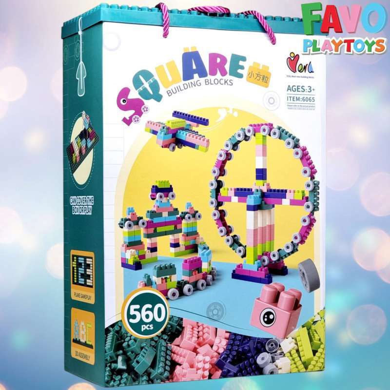 Promo Mainan Brick Yerl 6065 Square Building Blocks - Balok Susun Anak ...