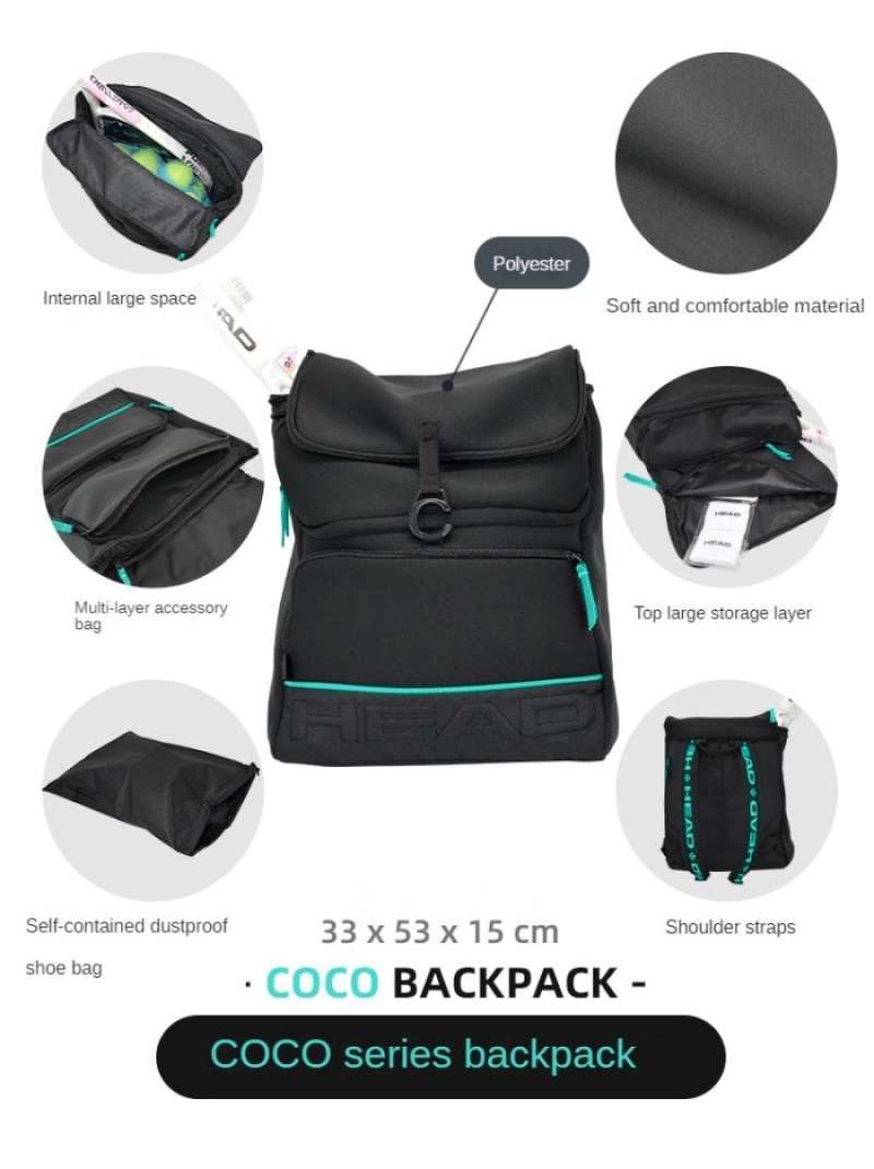 Jual HEAD COCO Tenis Bag Backpack Court Duffle Tennis Bag - Tas Raket ...