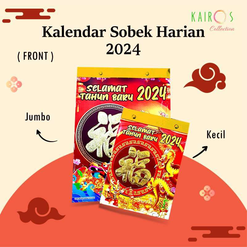 Jual Kalender Sobek Harian Tahun 2024 Hijriyah Jawa Chinese Kecil Di