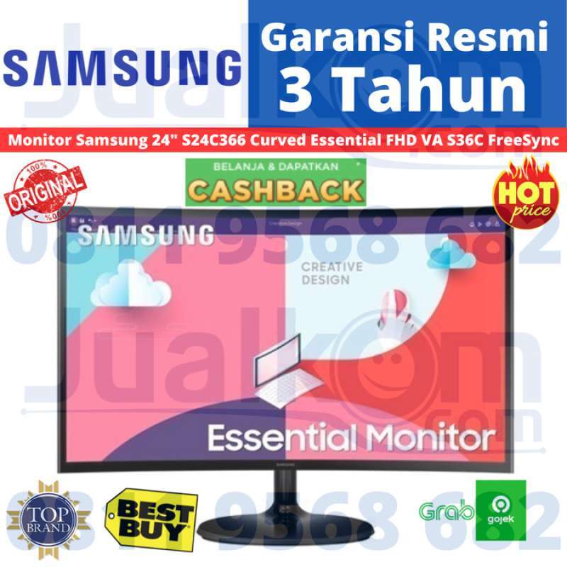 Jual Monitor Samsung 24 Inch S24C366 Curved Essential FHD VA S36C ...