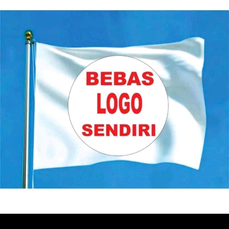 Jual cetak Bendera custom bebas logo ukuran 80X50cm bahan satin proses ...