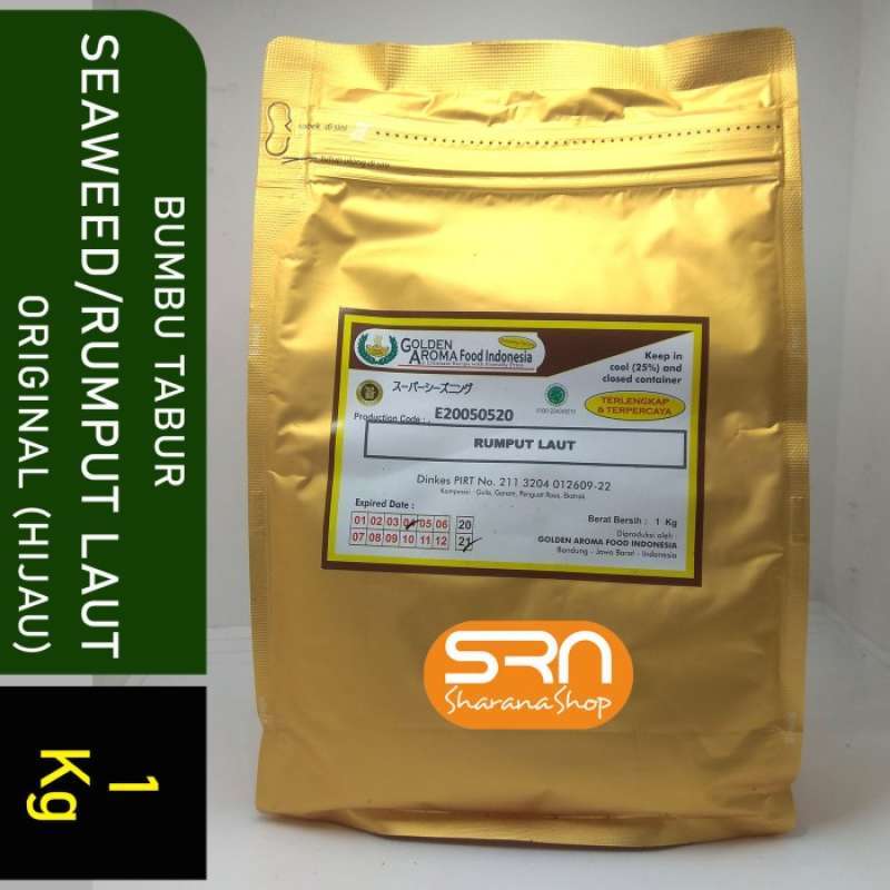 Promo BUMBU TABUR 1 KG RASA SEAWEED RUMPUT LAUT, HALAL, KEMASAN ALU ZIP ...
