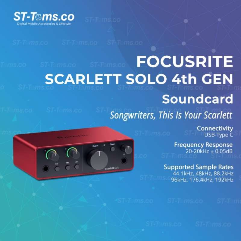 Jual Focusrite Scarlett Solo 4th Gen Usb Audio Interface Soundcard Di ...