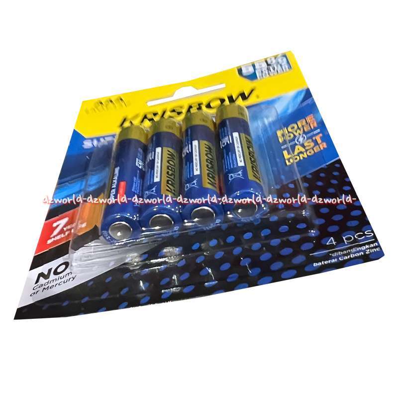 Jual Krisbow Aaa 4pcs Super Alkaline A A A Batrai Baterai Ukuran A3 ...