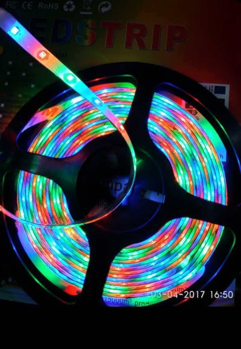Promo Lampu Led Strip Rgb Warna Warni 5 Meter Ac 220 V + Adapter+remote ...