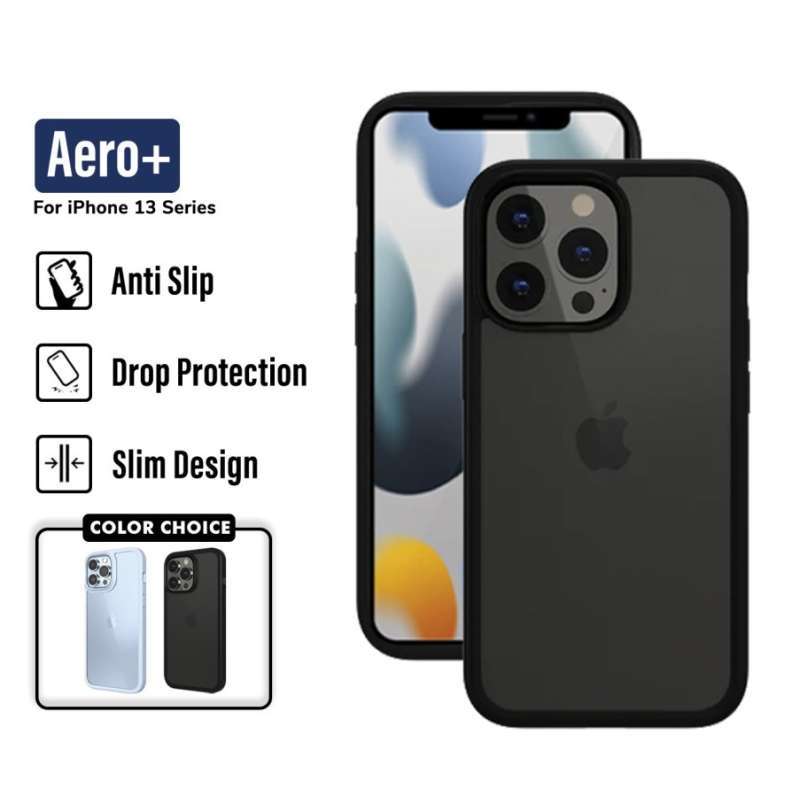 Promo Case iPhone 13 Pro Max Mini Switcheasy Aero Plus Hybrid Slim Casing - Clear Black 13 Mini ...