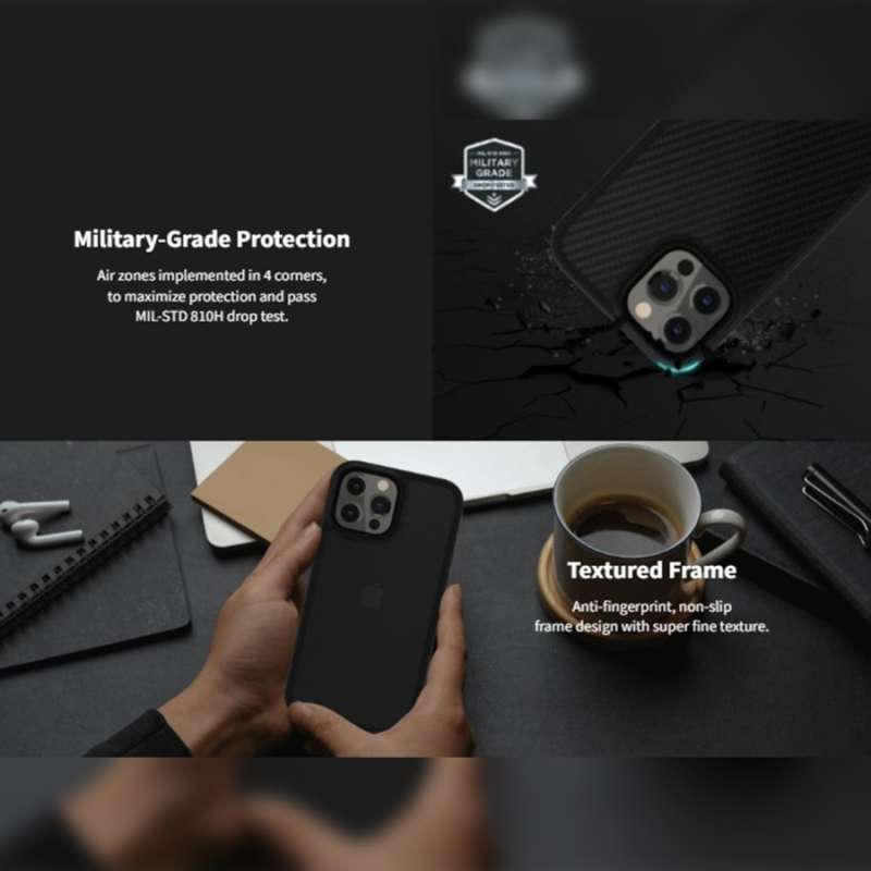 Promo Case iPhone 13 Pro Max Mini Switcheasy Aero Plus Hybrid Slim Casing - Clear Black 13 Mini ...