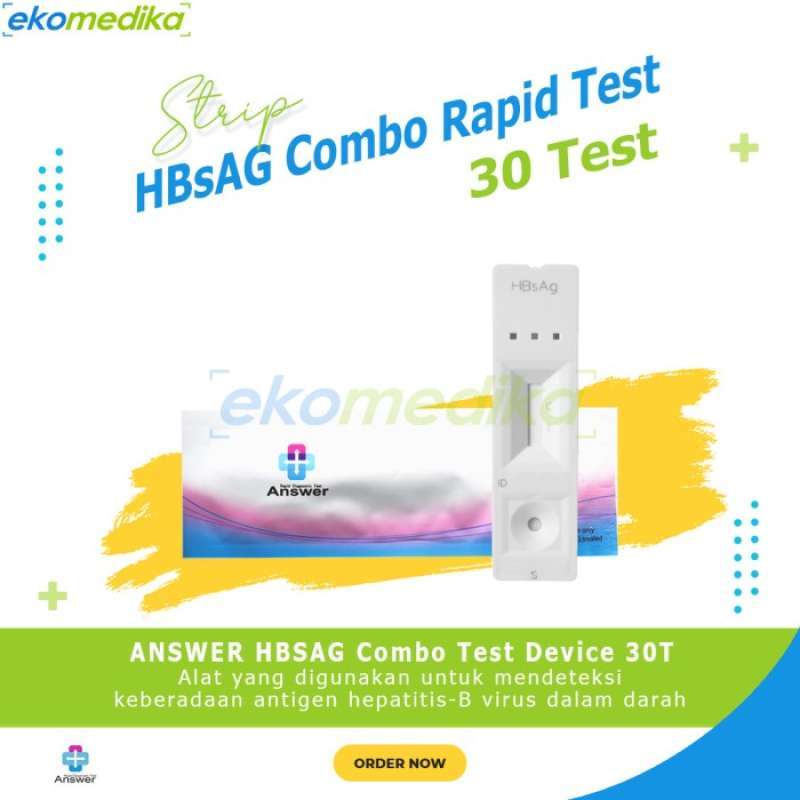 Promo Answer HBsAG Cassette Test Hepatitis B HbsAg Device isi 30 Whole ...