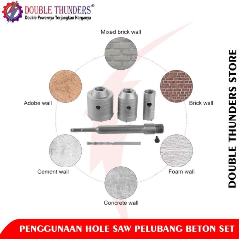 Jual Dt Hole Saw Beton Set 65mm / Hole Saw Pelubang Beton Set Di Seller ...
