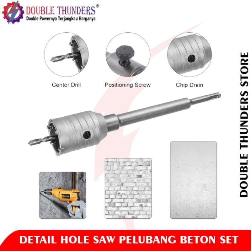 Jual Dt Hole Saw Beton Set 65mm / Hole Saw Pelubang Beton Set Di Seller ...