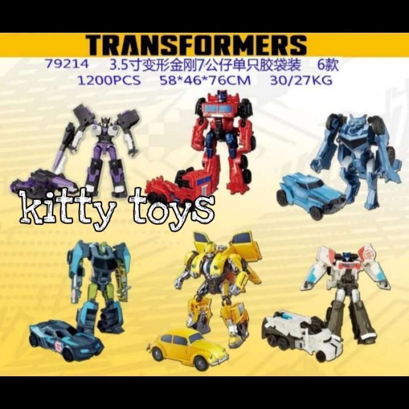 Promo MAINAN TRANSFORMERS ACTION FIGURE SET ROBOT TRANSFORMER SET 6 pcs ...
