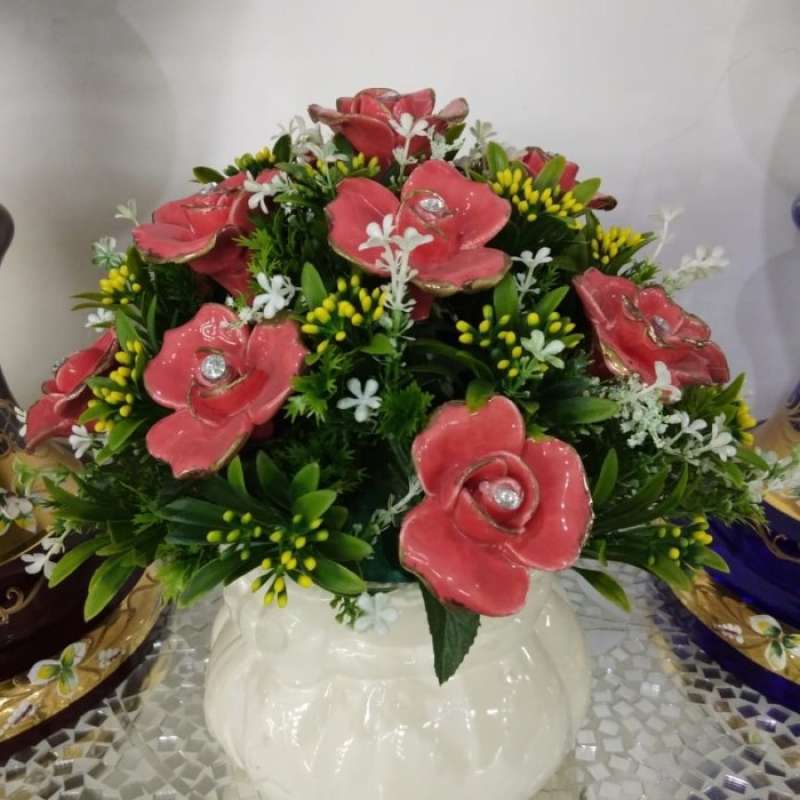 Promo Rangkaian Bunga Keramik Capodimonte / Bunga London Keramik 14 ...
