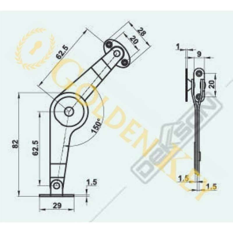 Promo Engsel Salon Wayang Lengan Hinge Dekkson Dekson Cabinet ES SL 9 ...