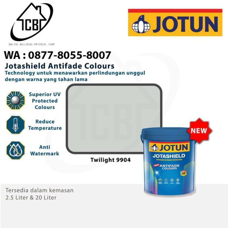 Promo CAT TEMBOK LUAR JOTUN JOTASHIELD ANTIFADE TWILIGHT 9904 - 2.5L ...