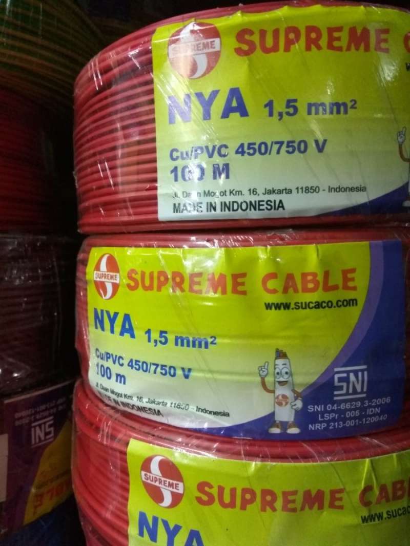 Promo Kabel Listrik Tunggal NYA 1,5mm Roll 100m Diskon 23% di Seller ...