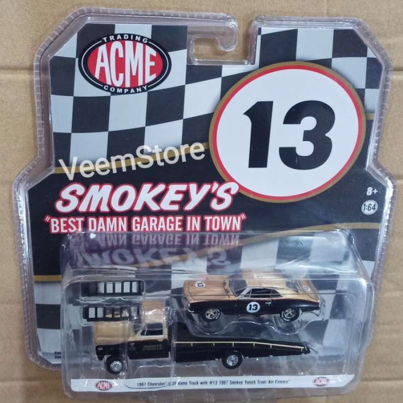 Promo Die Cast 1:64 C30 Chevrolet Ramp Truck + Camaro Smokey 1967 ...