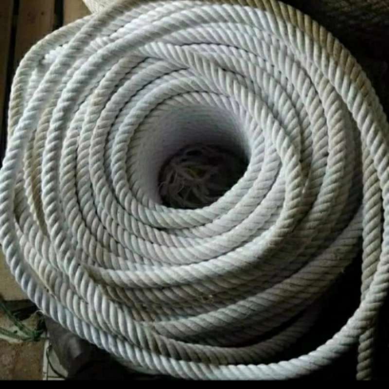 Promo Tali Tambang Besar 12mm Tambang Kuralon Tambang Kain Katun Putih ...