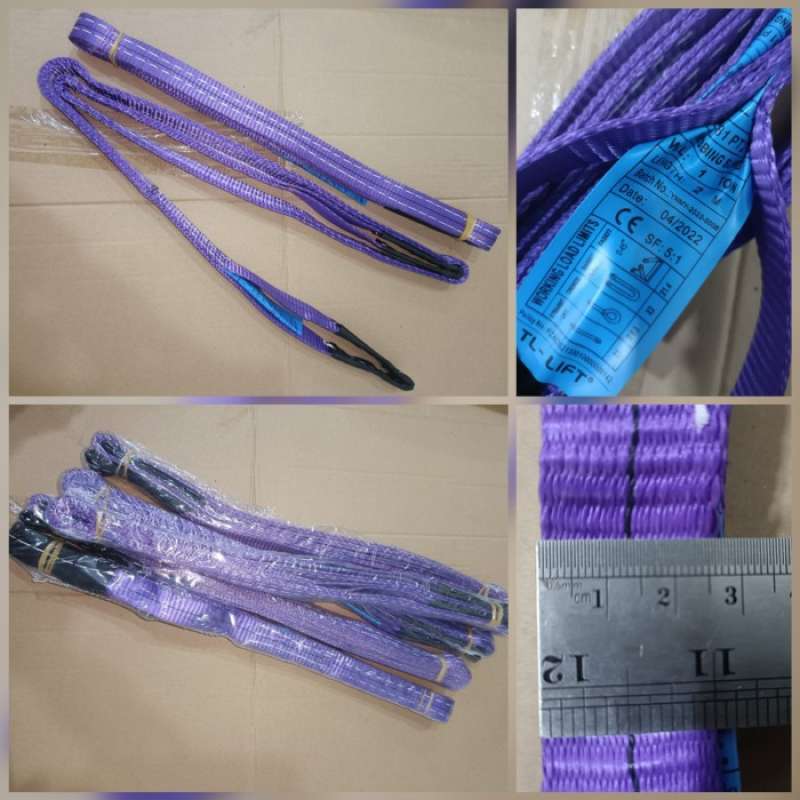 Promo Webbing Sling belt 1ton x 2meter/ tali angkat barang berat 1T*2M ...