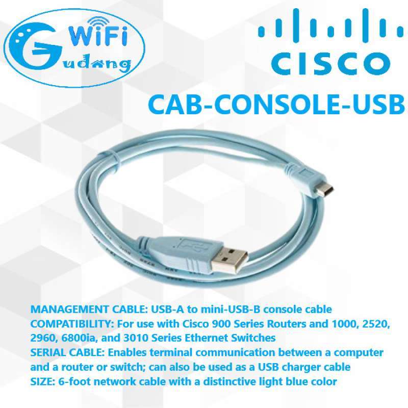 Promo Cisco Cab-console-usb Usb Console Cable Diskon 23% Di Seller ...