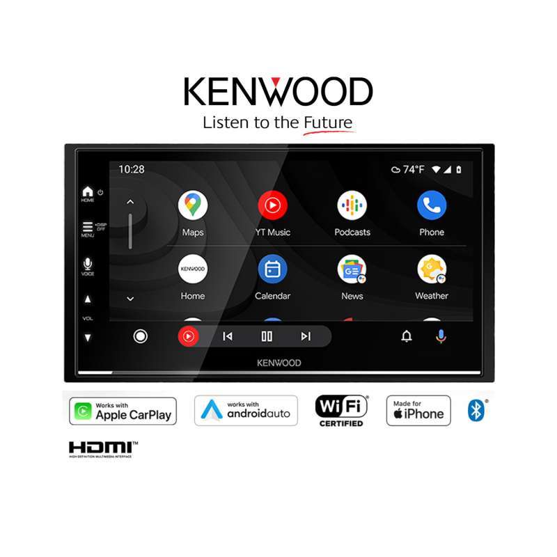 Jual Kenwood DMX7522S Double Din Digital Deckless Wi-Fi BT HDMI Android Auto Apple Carplay di ...