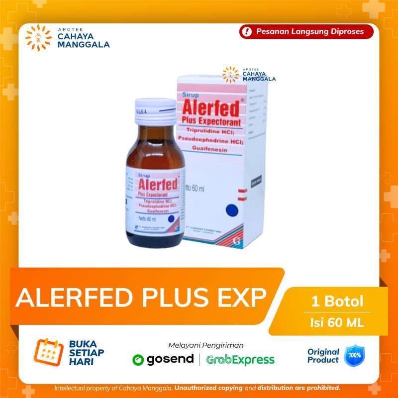 Jual Alerfed Plus Expectorant Sirup Botol 60 Ml Di Seller Apotek Cahaya ...