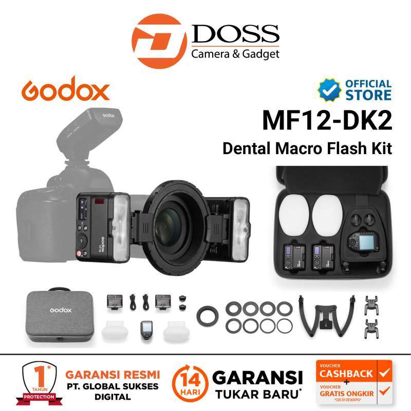 Jual Godox Mf12-dk2 Dental Macro Flash Kit For Sony Cameras Mf 12 Kit2 ...