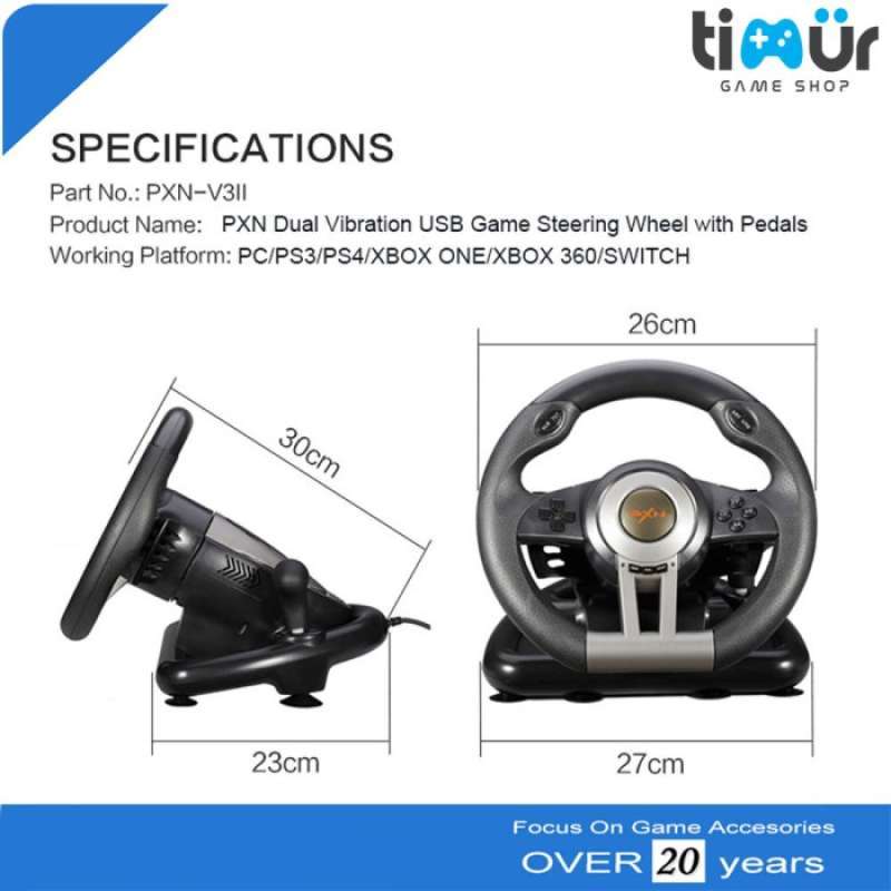 Promo PXN V3 Pro Steering Wheel Racing Stir Setir PS3 PS4 PS5 PC Switch ...