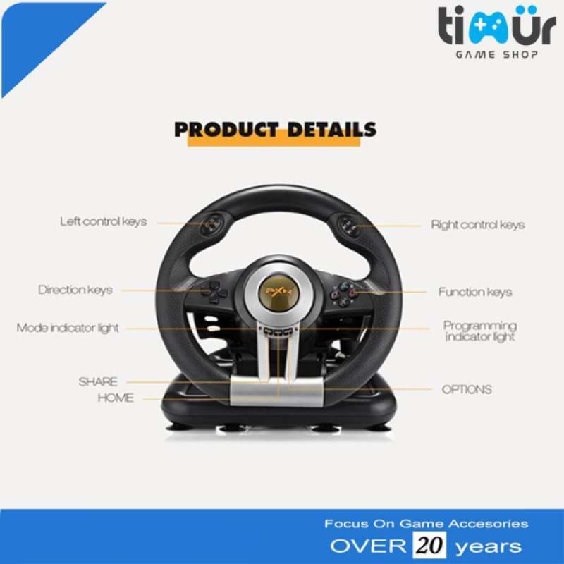 Promo PXN V3 Pro Steering Wheel Racing Stir Setir PS3 PS4 PS5 PC Switch ...