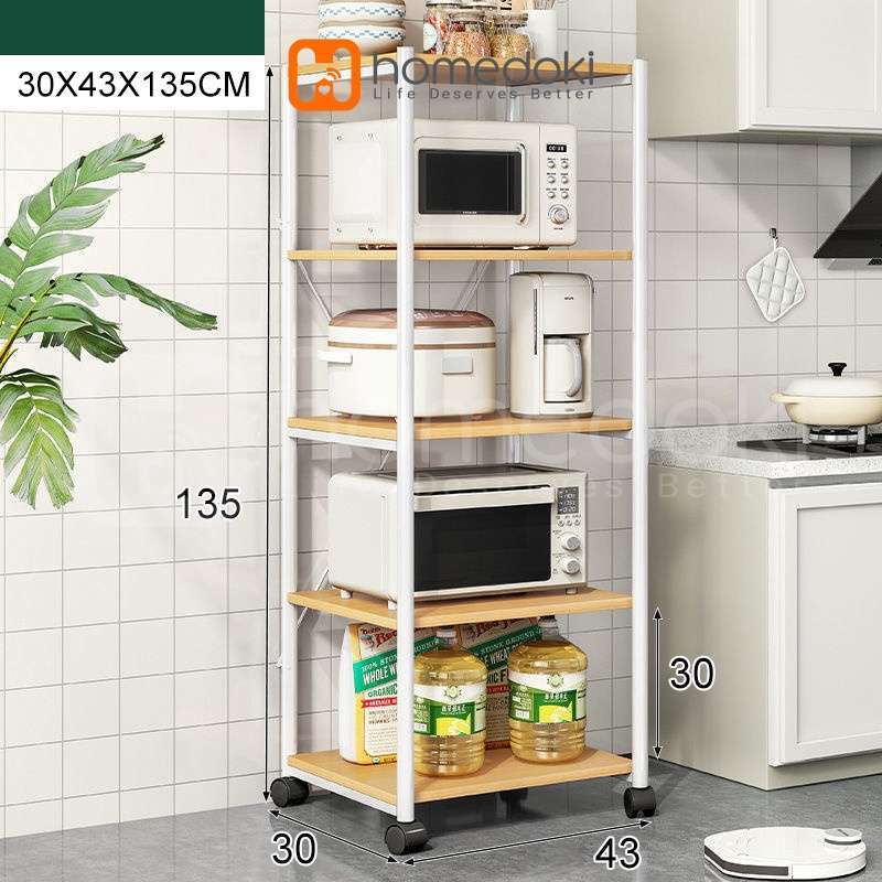 Promo Homedoki Rak Penyimpanan Susun 4/5 Tingkat Besi Rack Dapur ...