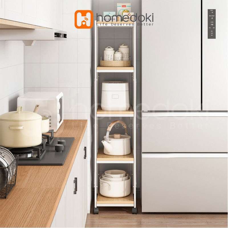 Promo Homedoki Rak Penyimpanan Susun 4/5 Tingkat Besi Rack Dapur ...