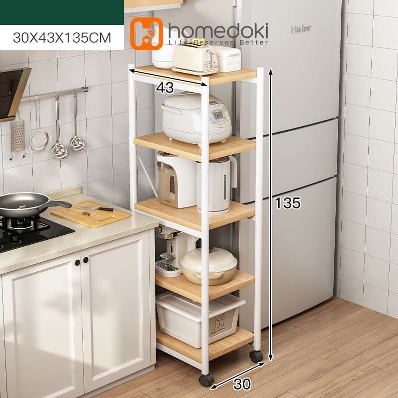 Promo Homedoki Rak Penyimpanan Susun 4/5 Tingkat Besi Rack Dapur ...