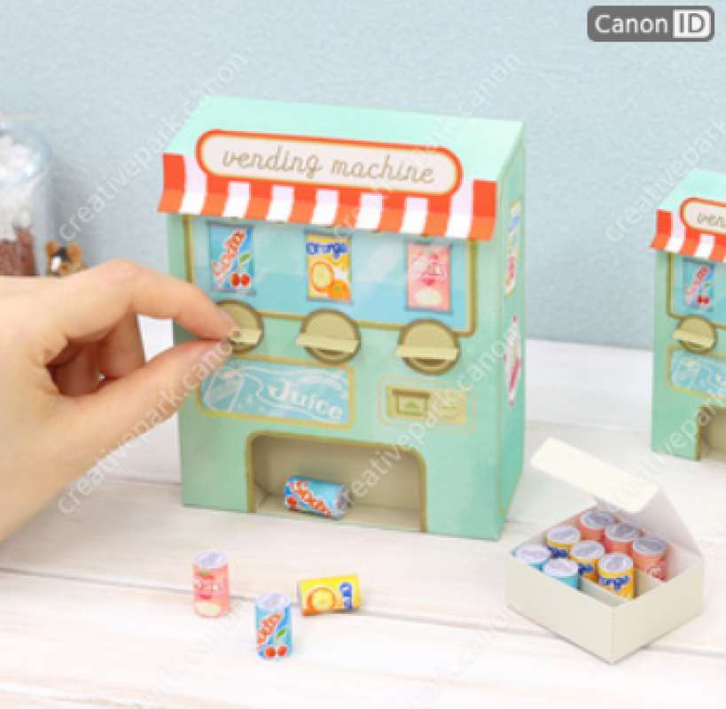 Promo VENDING MACHINE KERTAS miniatur DIY Papercraft mainan diorama ...