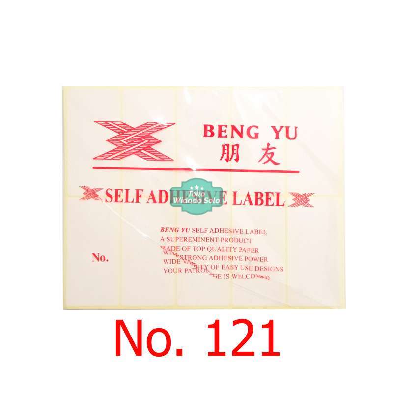 Jual Stiker Label No 121 Harga Nama Undangan Self Adhesive Label 3,7x7 ...