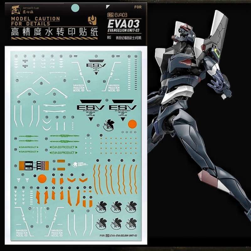 Promo Rg Evangelion Unit 03 Eva 3 Esv Shield Set Water Decal Artisan's ...