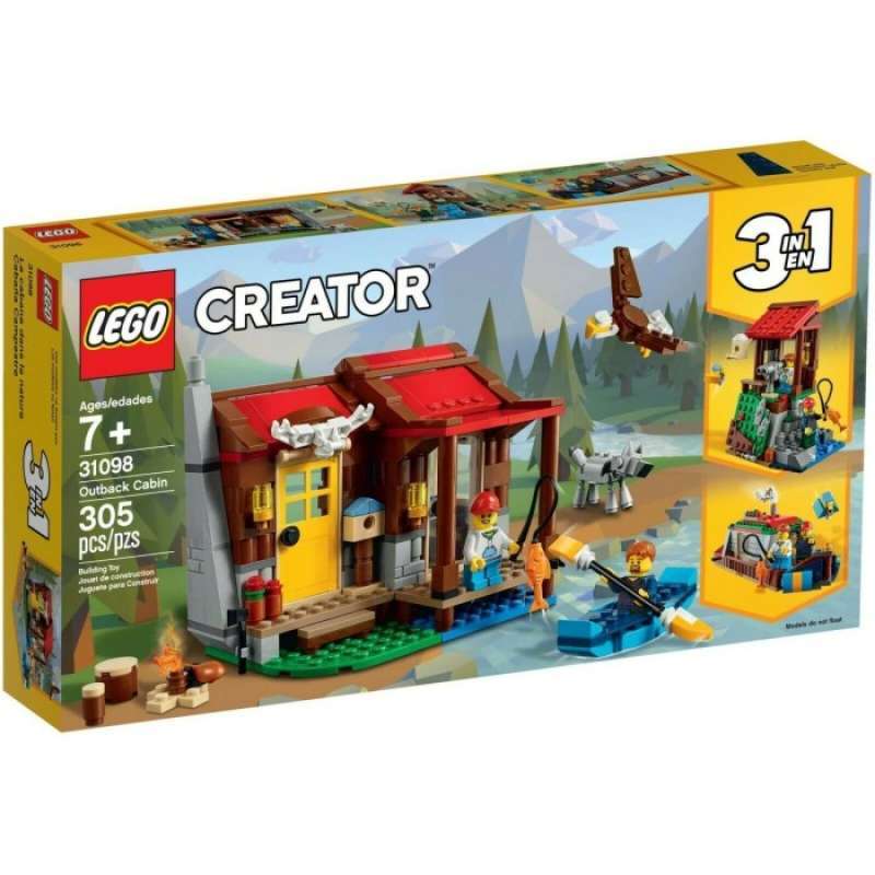 Promo LEGO Creator 3in1-31098 Outback Cabin Set Building Toy House Boat ...