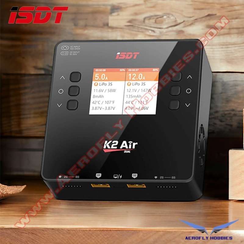 Promo ISDT K2 Air AC/DC Dual Port Charger Discharger 1-6S Lipo Battery ...