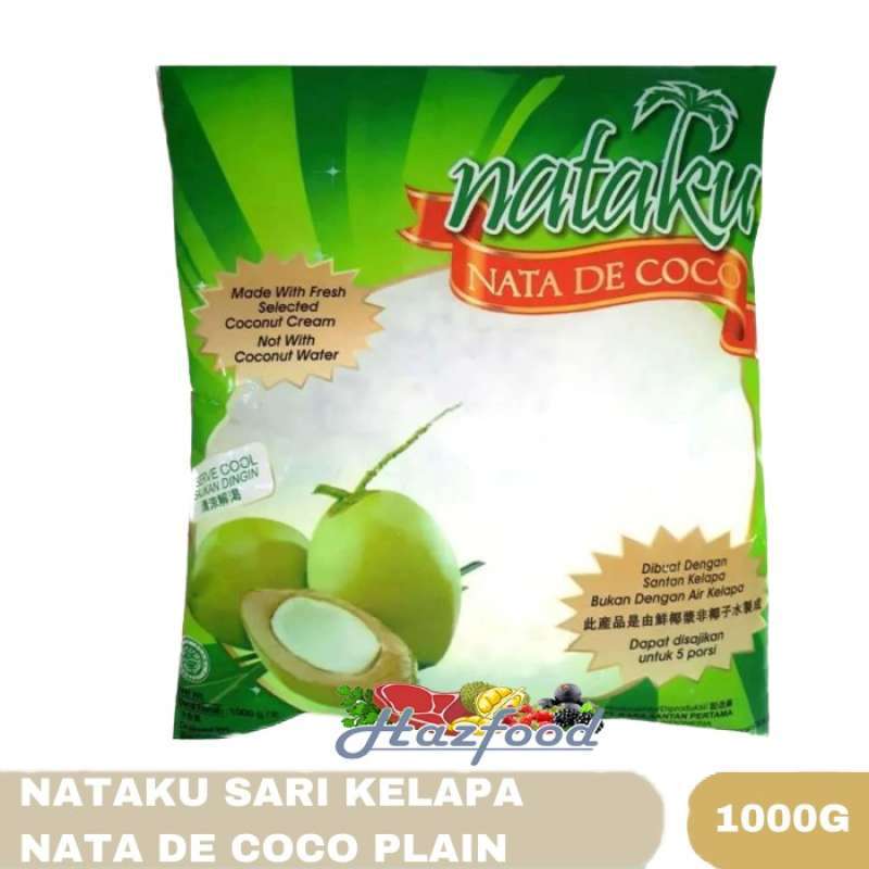 Jual Nata De Coco Nataku Plain Small Block Slice 1 Kg di Seller Hazfood ...