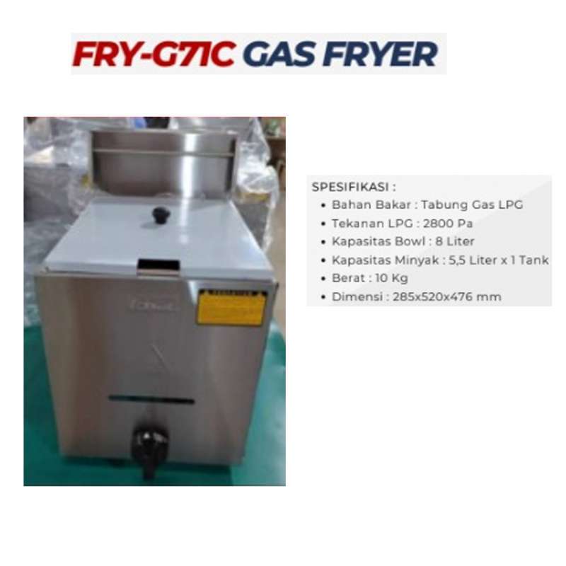 Jual Fomac FRY-G71C Gas Deep Fryer / Penggorengan Gas Untuk Goreng ...