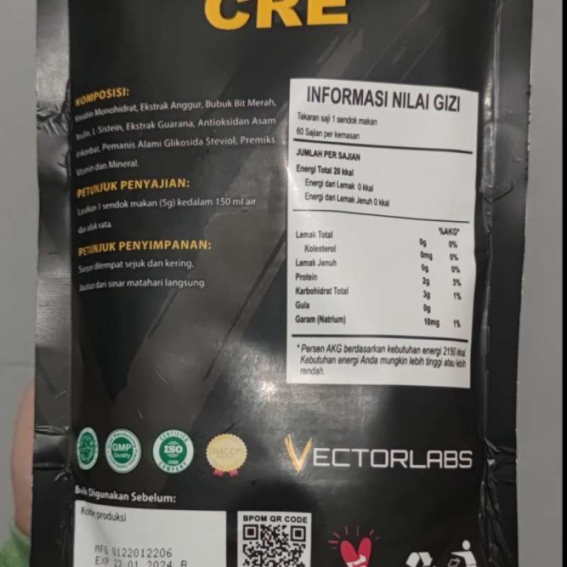 Promo Vectorlabs MasterCre Master Cre Creatine 60 serv Diskon 23% di ...