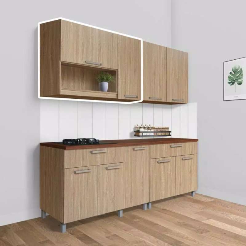 Promo KITCHEN SET ATAS 3 PINTU KITCHEN SET MINIMALIS RAK PIRING ...