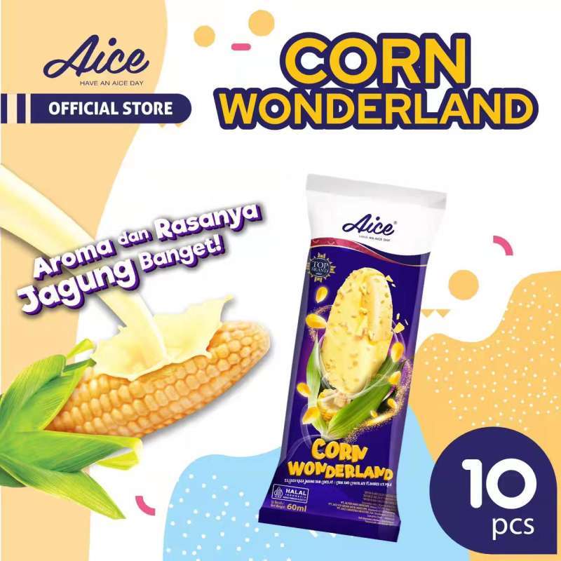 Jual Aice Ice Cream Jagung Wonderland Jagung Manis Lezat Isi 10pcs Es ...