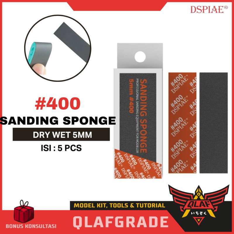 Jual Sanding Sponge 5mm Grit 400 Isi 5 Dspiae Amplas Dry Wet Sanding Di ...