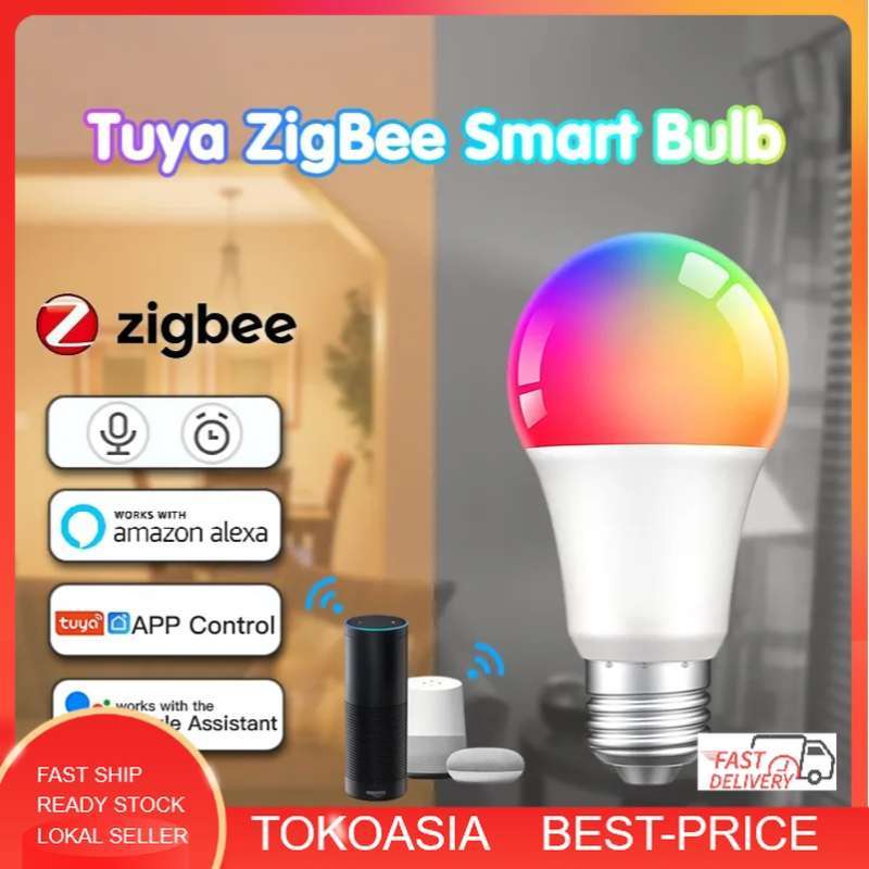 Jual (ZigBee)(MOES/TUYA) 9W SMART E27 Dimmable LED - 806Lm Light Bulb Energy Efficient RGB White ...