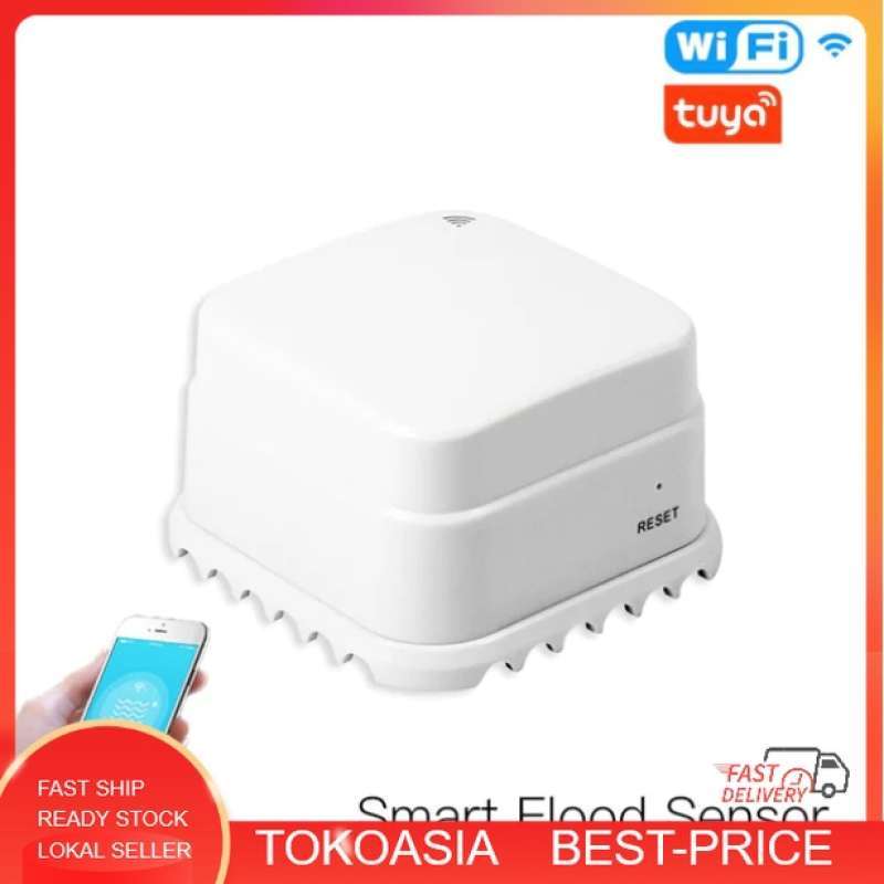 Jual (wifi2.4ghz) (moes/tuya) Smart Water Leak Detector Battery Version ...